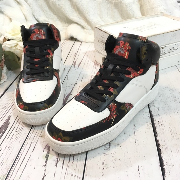 Coach | Shoes | Coach Gary Baseman Floral Hi Top Sneaker Nwob | Poshmark